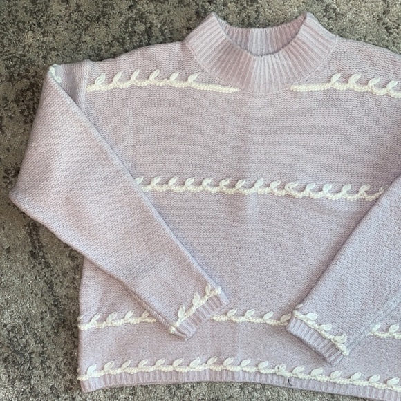 Sweaters | Ophelia Rose Purple Stitch Sweater Medium | Poshmark